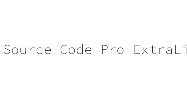 Source Code Pro ExtraLight